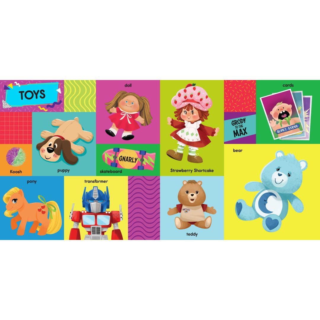 First 100 Words From The 80s Board Book - RetroFestive.ca