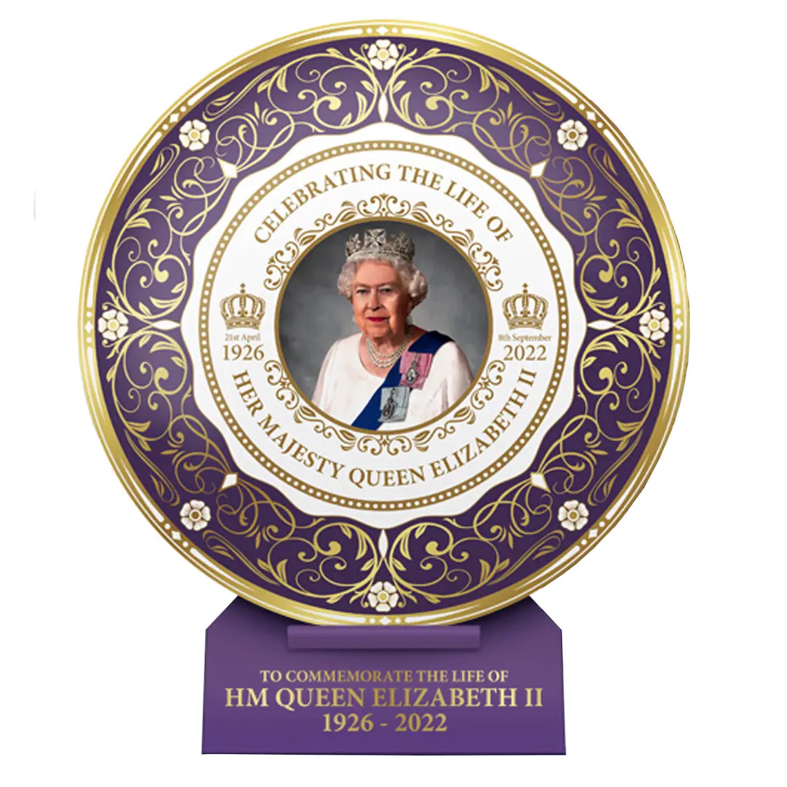 Queen Elizabeth II Commemorative Appetizer Plate in Gift Box ...