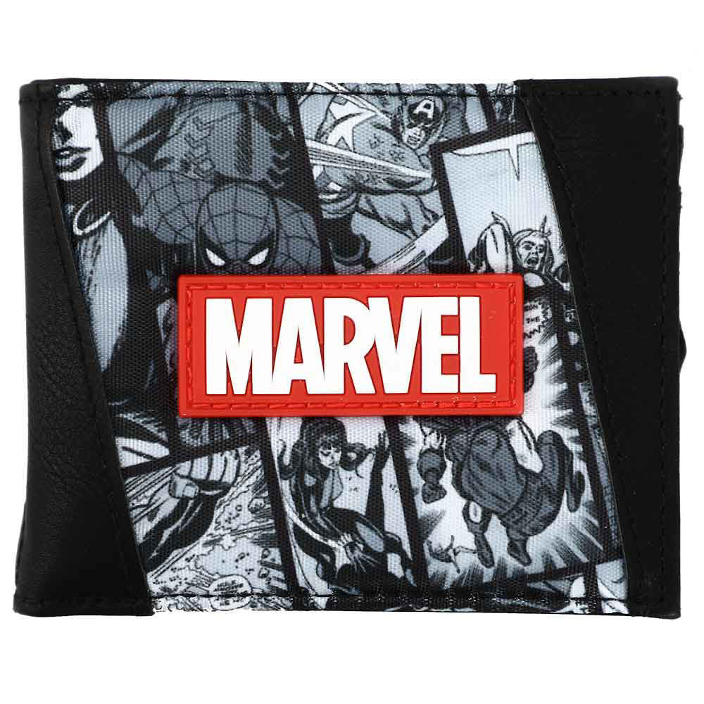 Marvel Comics Bifold Wallet in Black Canada | RetroFestive.ca