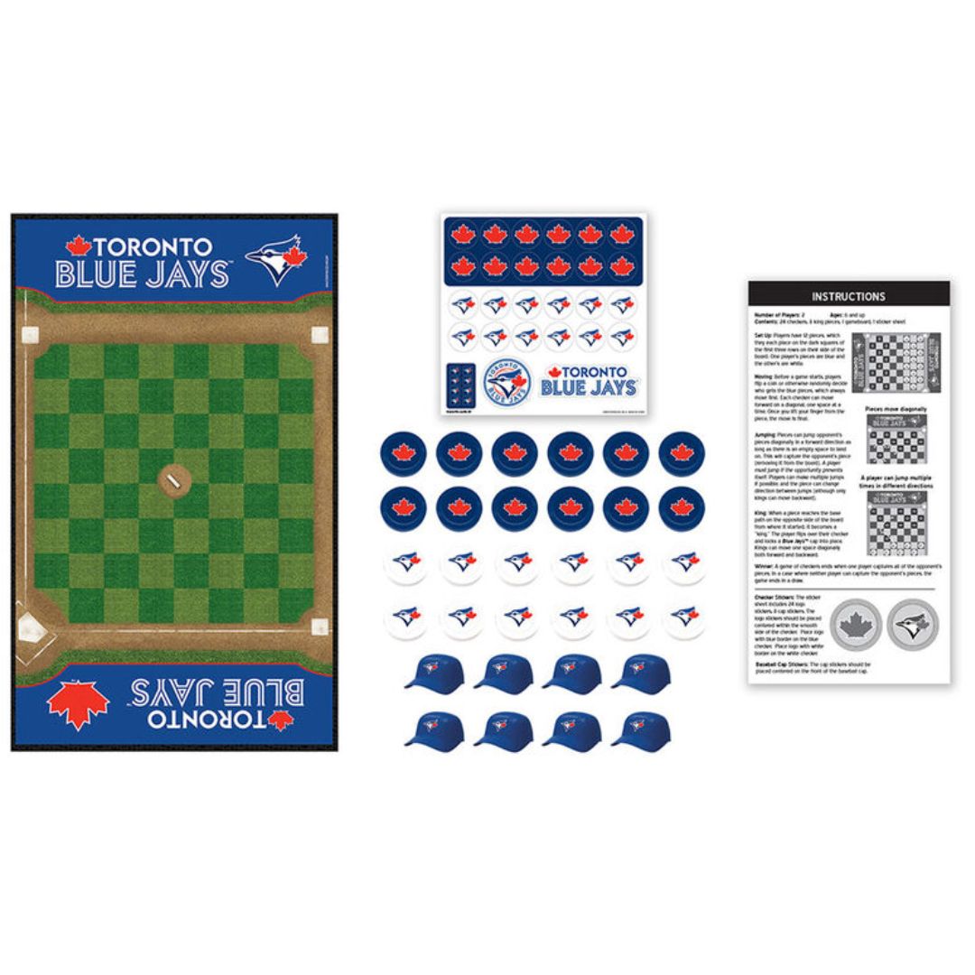 MLB Toronto Blue Jays Checkers Set - RetroFestive.ca