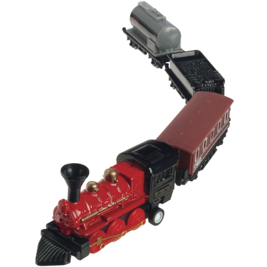 Locomotion Pull-Back Train Set - RetroFestive.ca