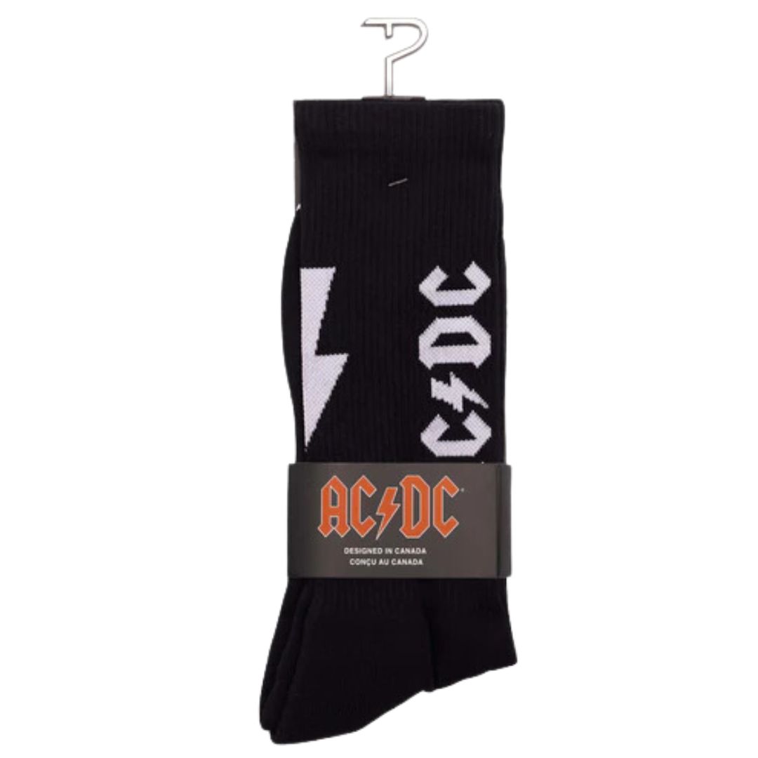 AC/DC Lightining Strikes Crew Socks - RetroFestive.ca