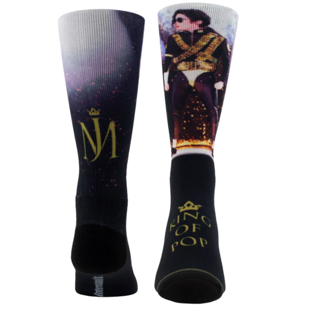 Michael Jackson King of Pop Sublimated Crew Socks - RetroFestive.ca