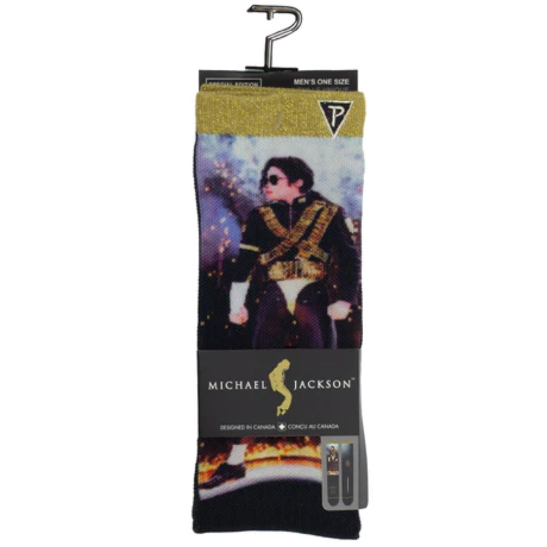 Michael Jackson King of Pop Sublimated Crew Socks - RetroFestive.ca