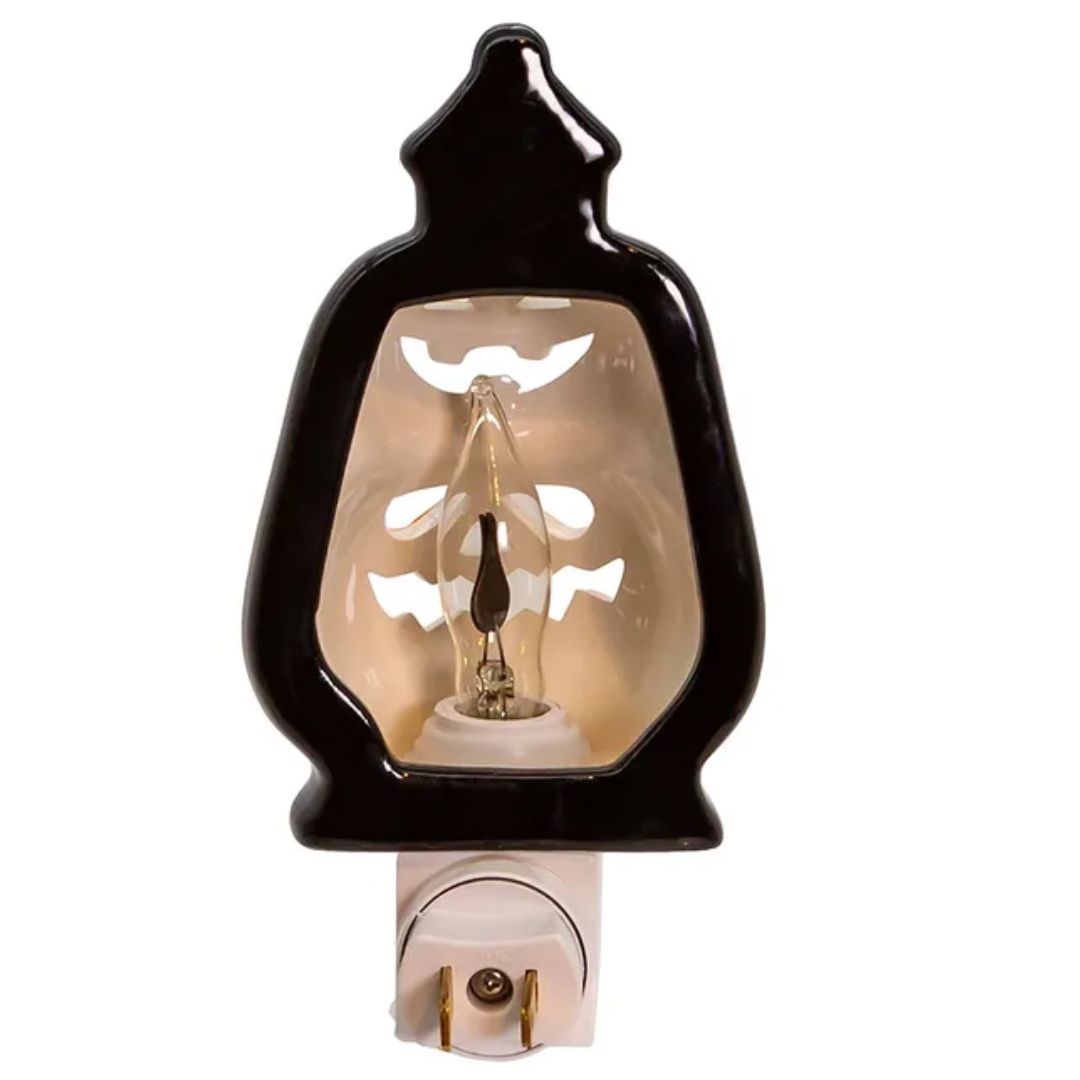 6.5-Inch Ceramic Jack-O-Lantern Flicker Flame Night Light - RetroFestive.ca