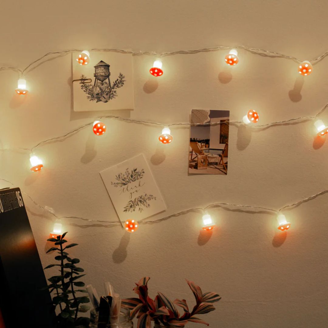Mushroom LED String Lights - RetroFestive.ca
