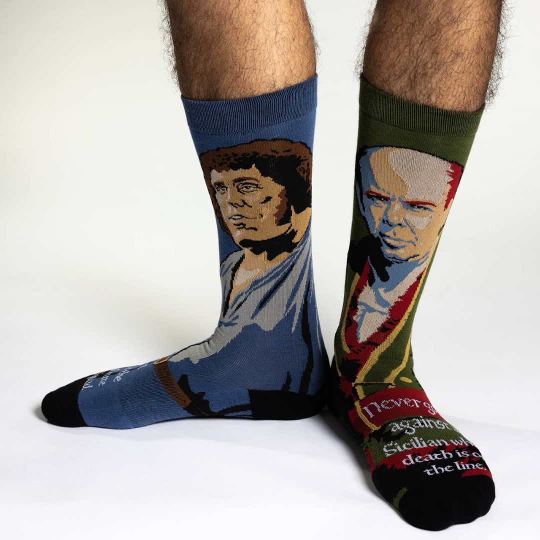 The Princess Bride Vizzini & Fezzik Men's Crew Socks by Good Luck Sock ...