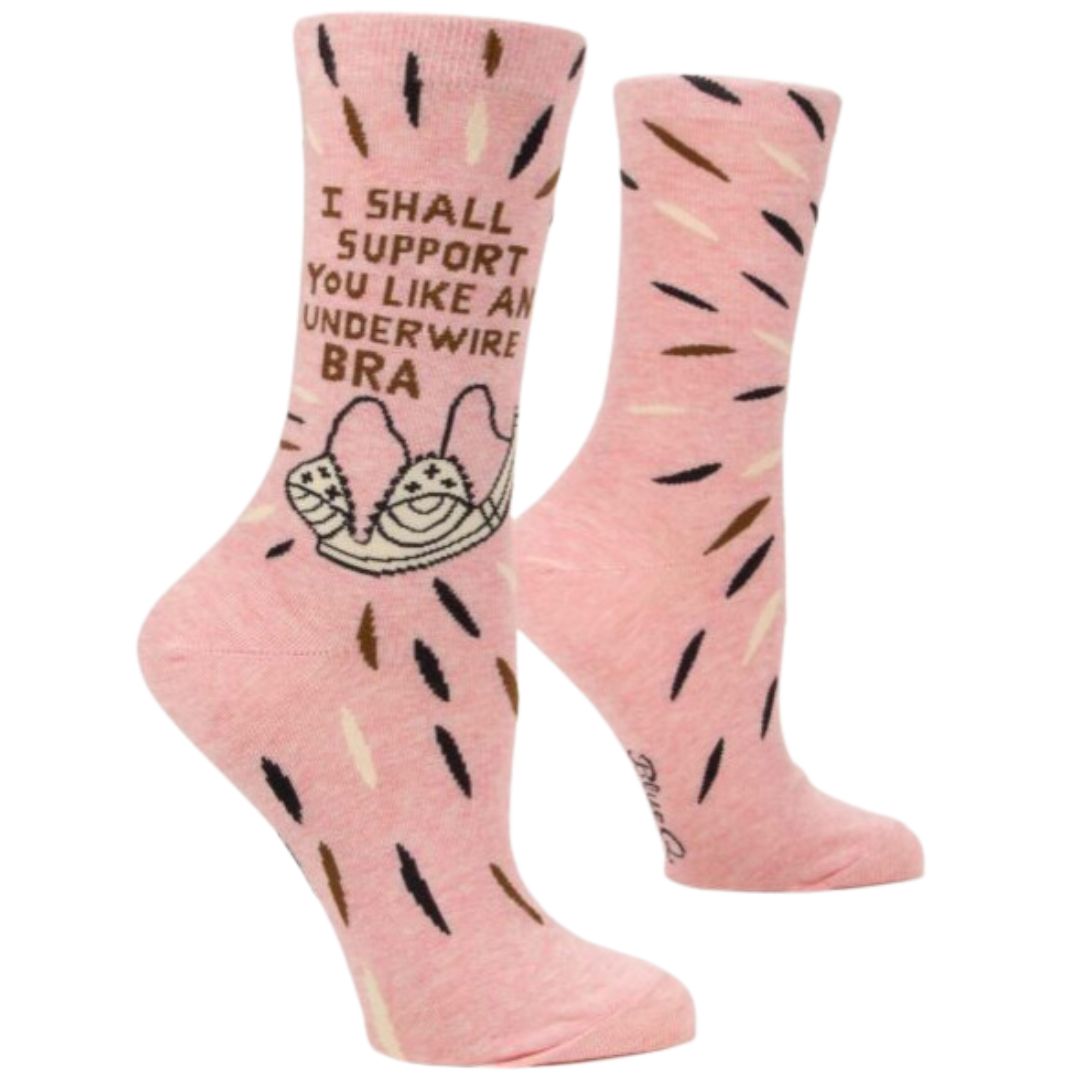 I Shall Support You Like An Underwire Bra Women's Crew Socks by Blue Q ...