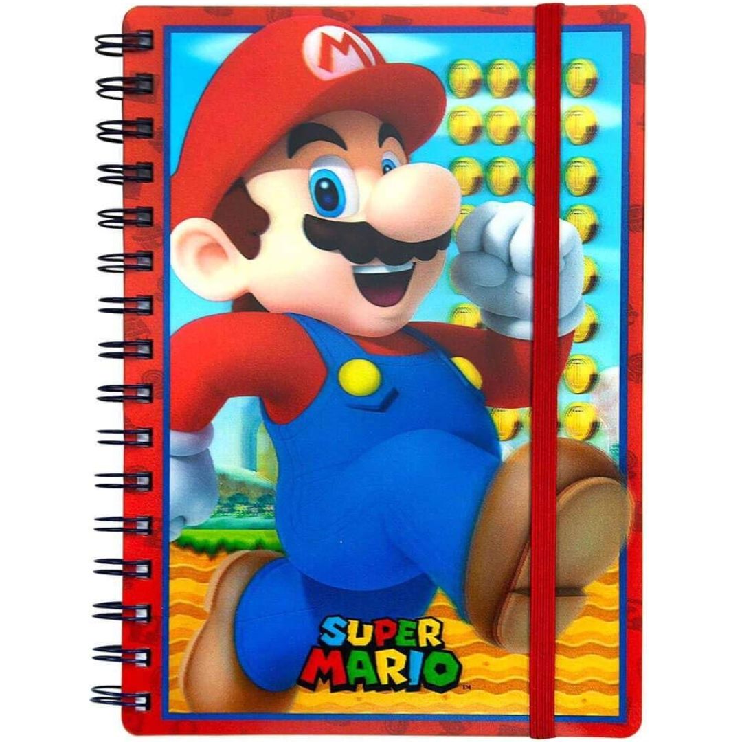 Super Mario Running 3D Lenticular Spiral Notebook - RetroFestive.ca