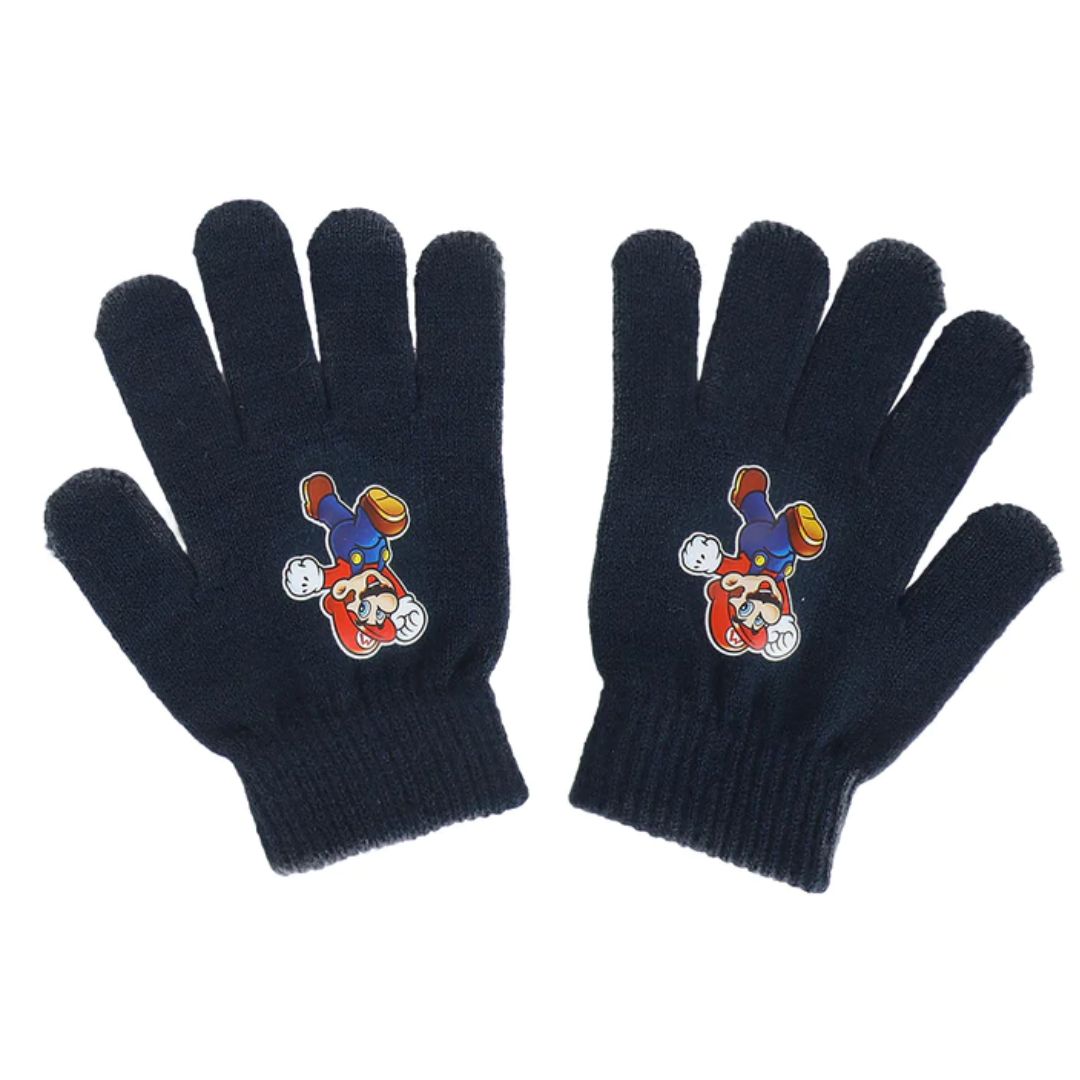 Super Mario Bros Youth Toque and Glove Set - Blue - RetroFestive.ca