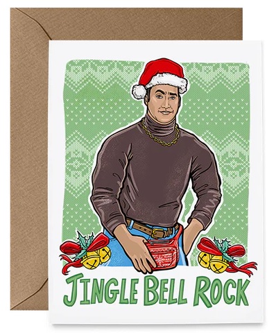 The Rock Jingle Bell Rock Holiday Card Canada | RetroFestive.ca