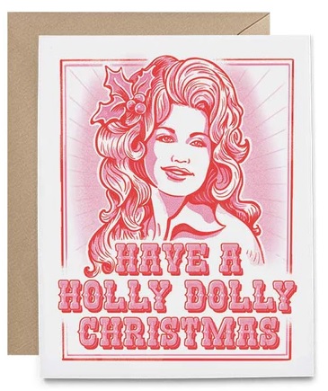 Dolly Parton Holly Dolly Christmas Card Canada | RetroFestive.ca