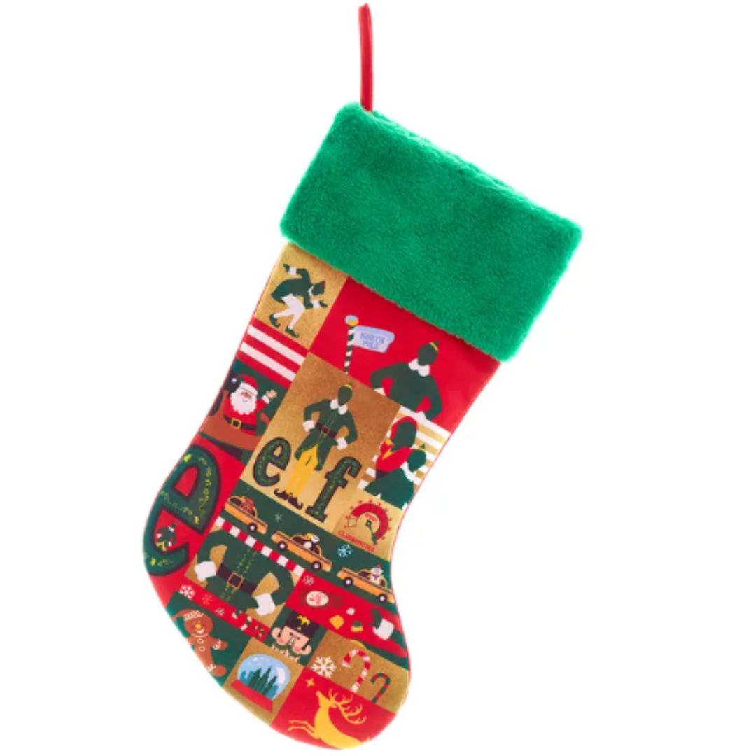 ELF Christmas Stocking with Plush Cuff - RetroFestive.ca