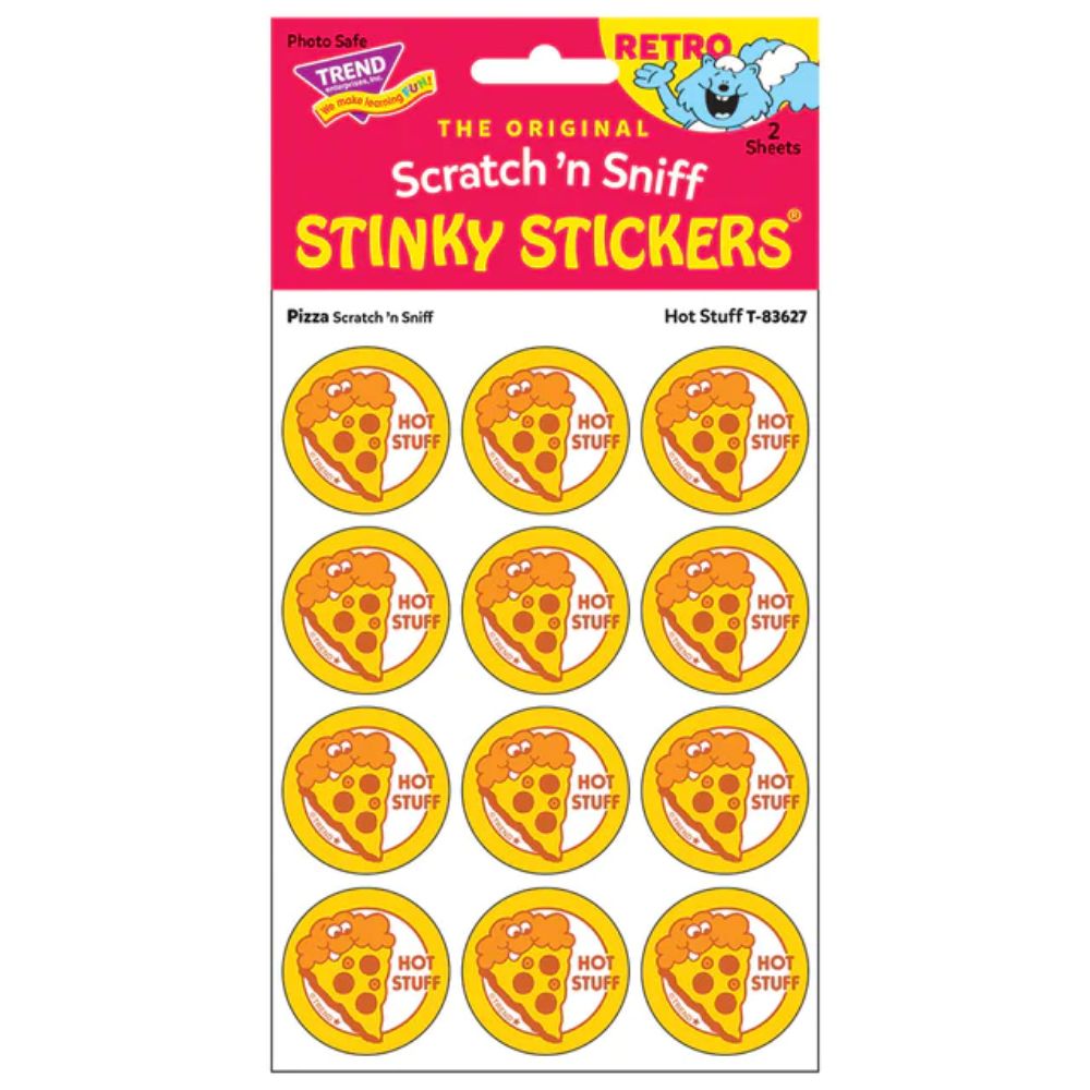 Hot Stuff - Pizza Scent Retro Scratch 'n Sniff Stickers - RetroFestive.ca