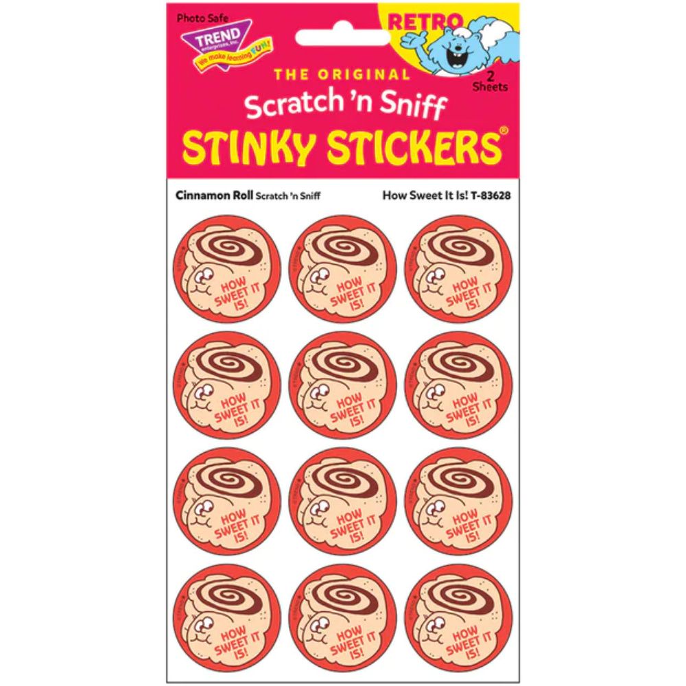How Sweet It Is! - Cinnamon Roll Scent Retro Scratch 'n Sniff Stickers ...
