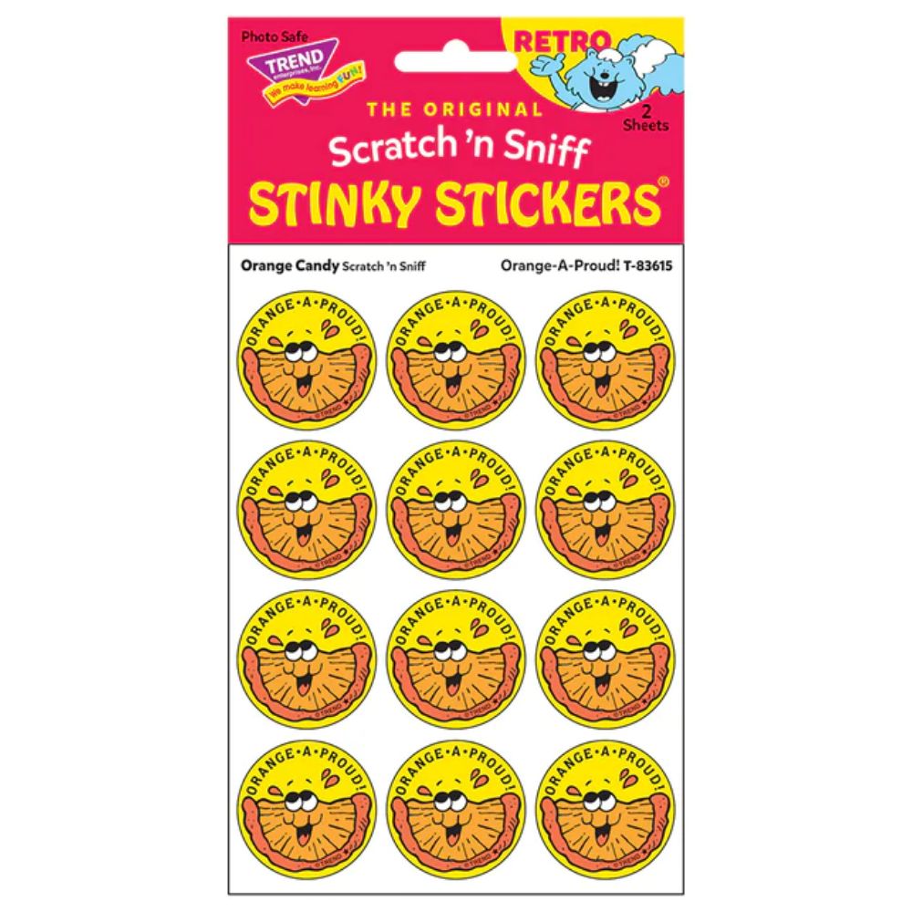 Orange-A-Proud! - Orange Candy Scent Retro Scratch 'n Sniff Stinky ...