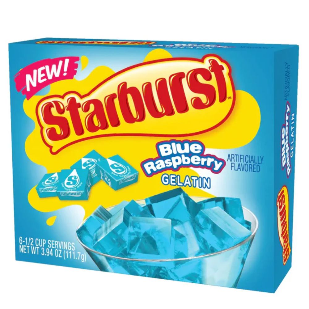Starburst Blue Raspberry Gelatin (111.7g) - RetroFestive.ca