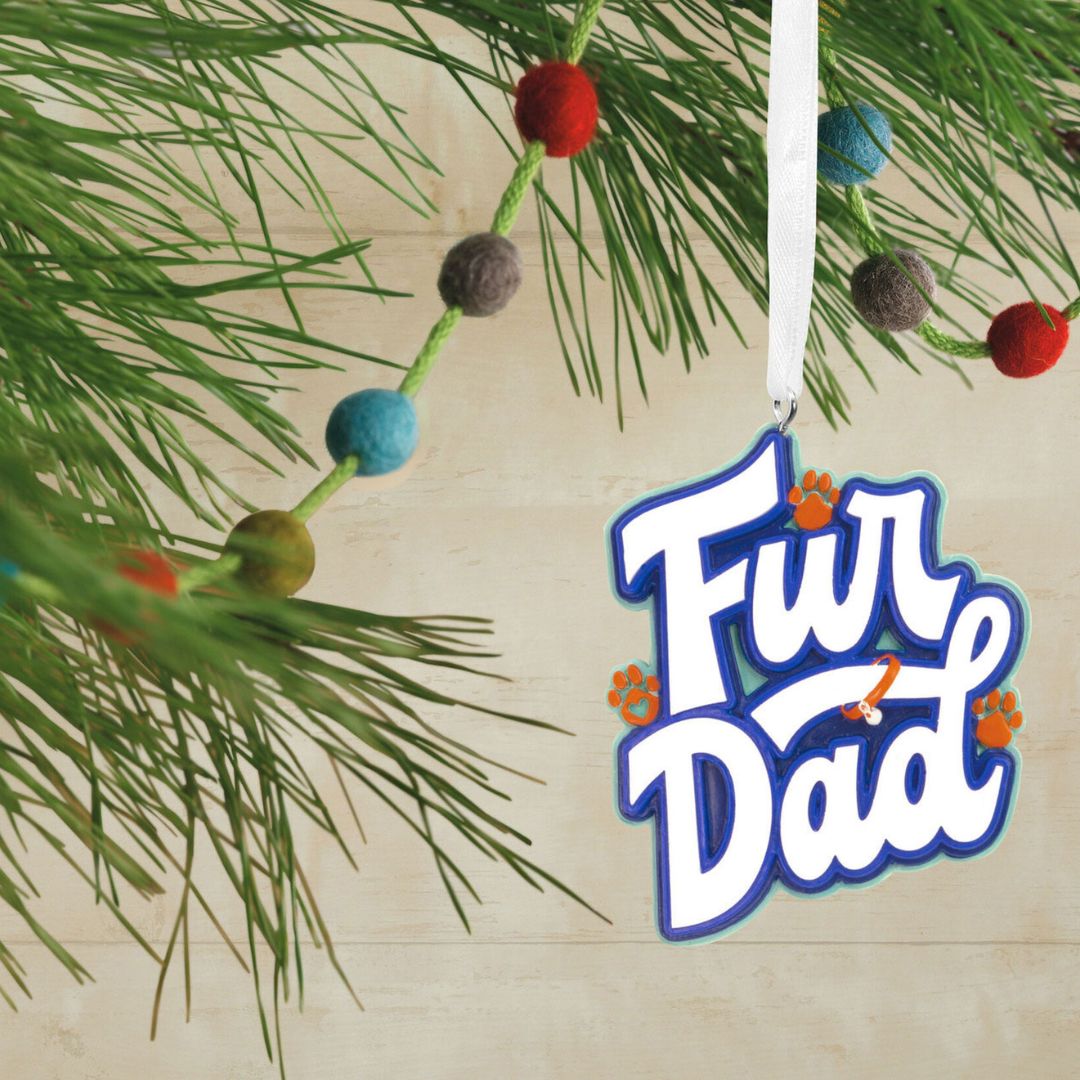 Fur Dad Word Art Ornament by Hallmark - RetroFestive.ca