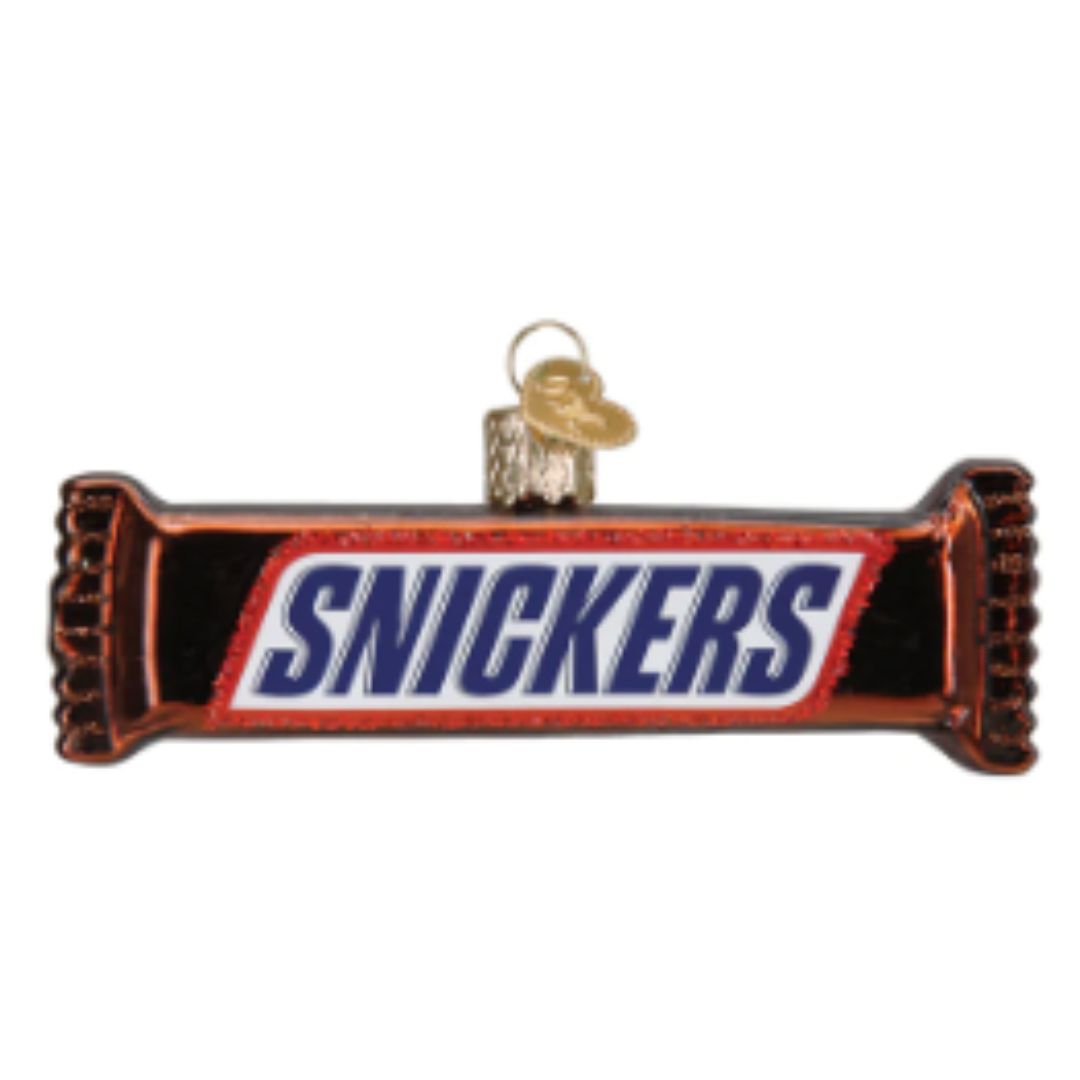 Snickers Glass Ornament by Old World Christmas - RetroFestive.ca