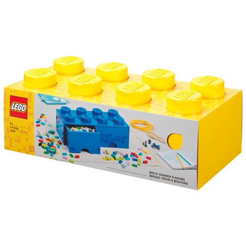 LEGO 8-Stud Yellow Storage Brick Drawer - RetroFestive.ca