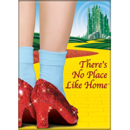 No Place Like Home Wizard Of Oz Flat Fridge Magnet - RetroFestive.ca