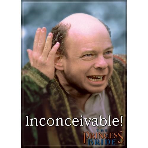 Inconceivable! Princess Bride Flat Fridge Magnet - RetroFestive.ca