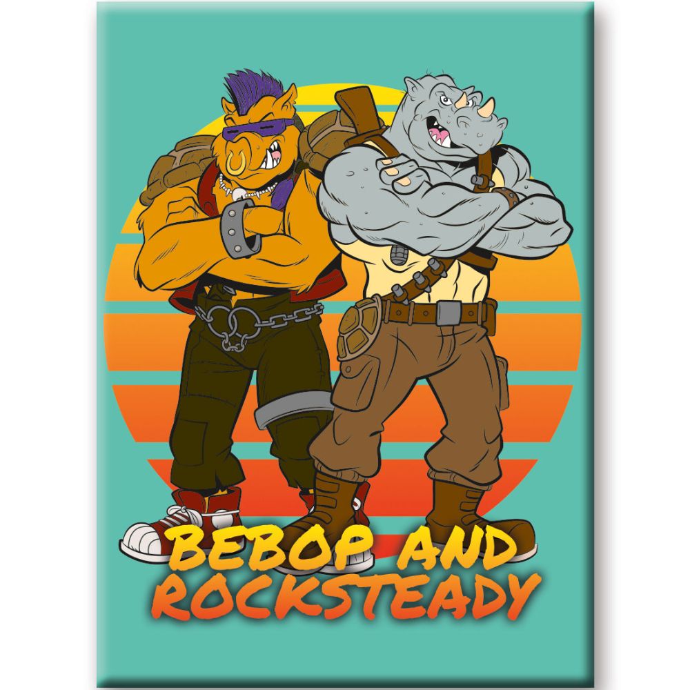 Bepop and Rocksteady Teenage Mutant Ninja Turtle Flat Fridge Magnet ...
