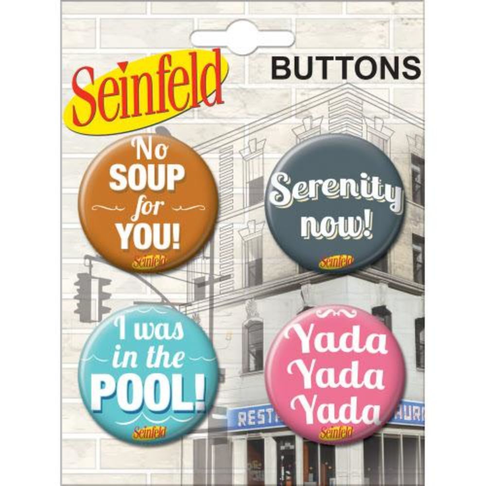 Seinfeld Quotes Buttons - Set of 4 - RetroFestive.ca