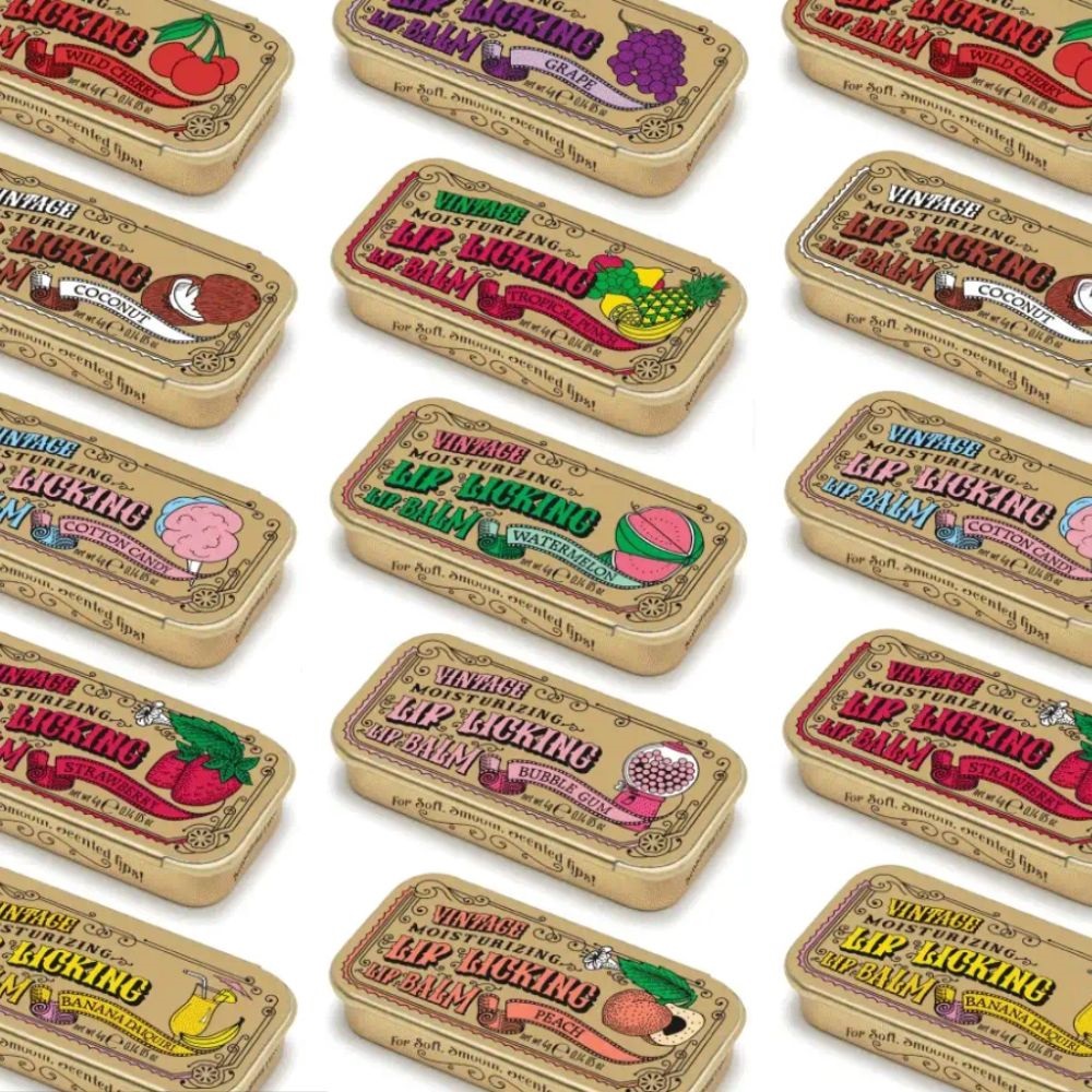 Vintage Lip Licking Lip Balm - Vanilla - RetroFestive.ca