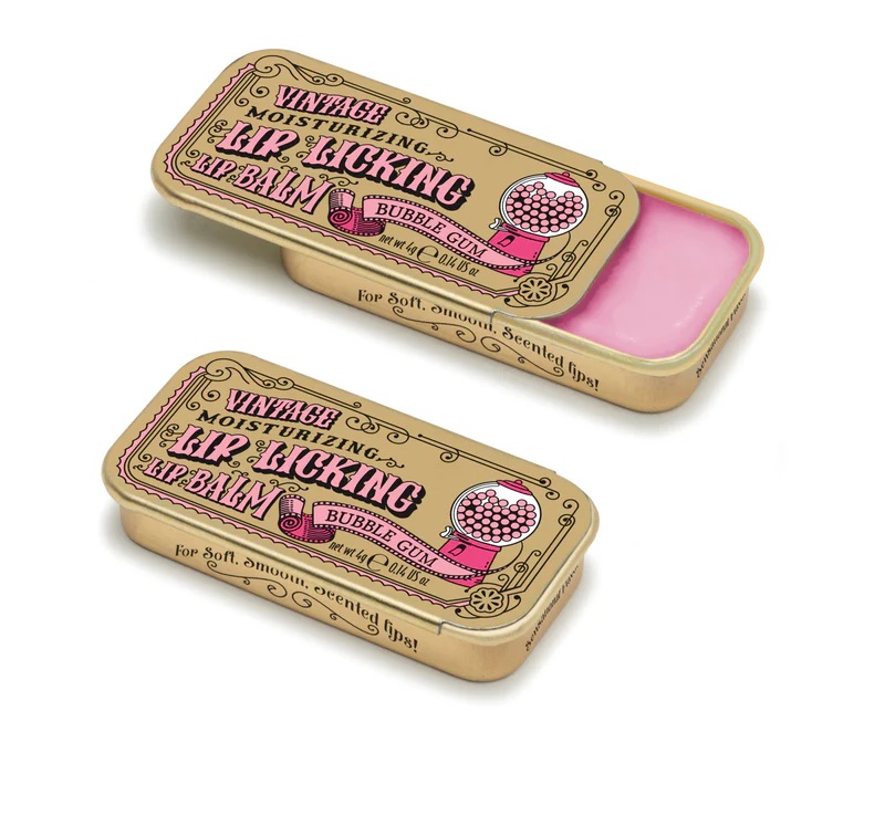 Vintage Lip Licking Lip Balm - Bubble Gum - RetroFestive.ca