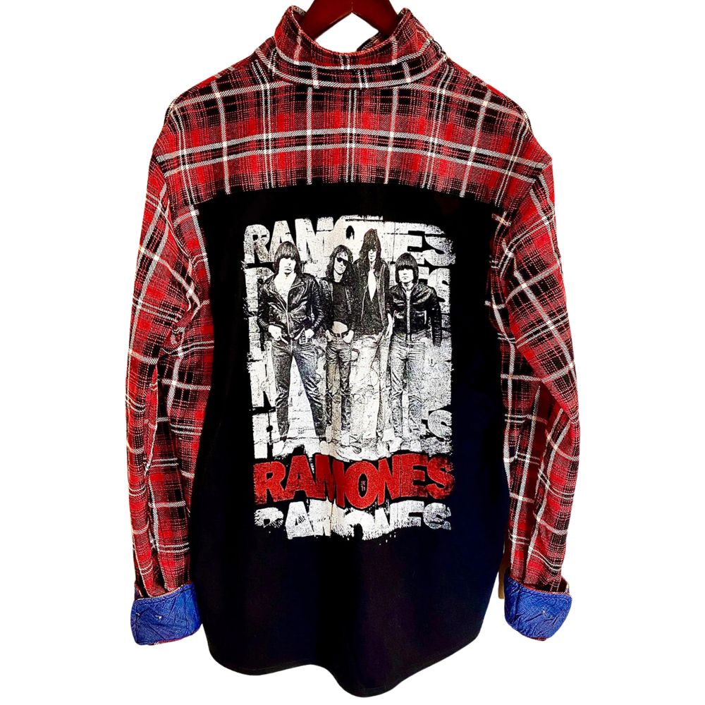 Ramones Vintage Rocker Flannel Shirt - RetroFestive.ca