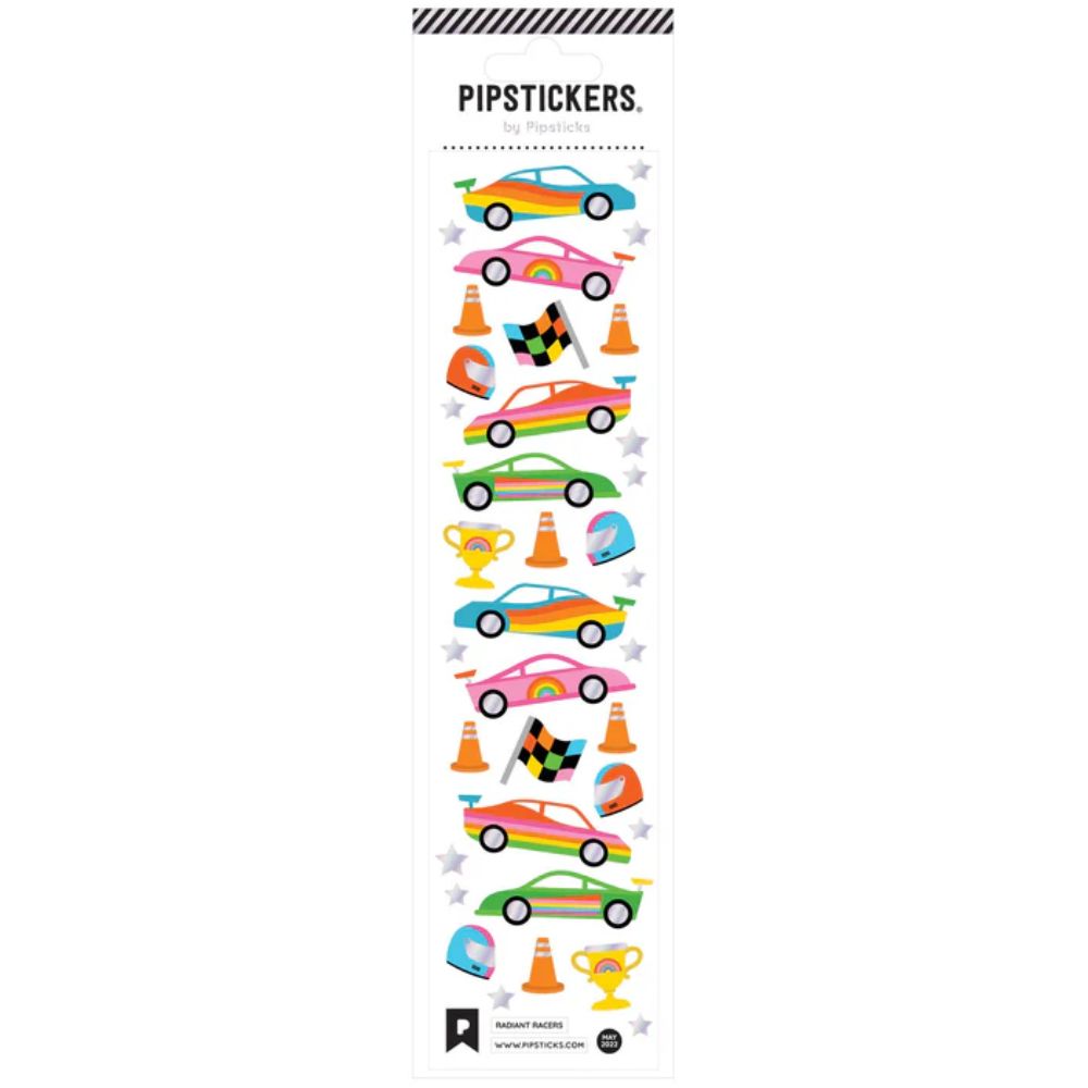 Radiant Racers - 2" x 8" Sticker Sheet By PipSticks - RetroFestive.ca