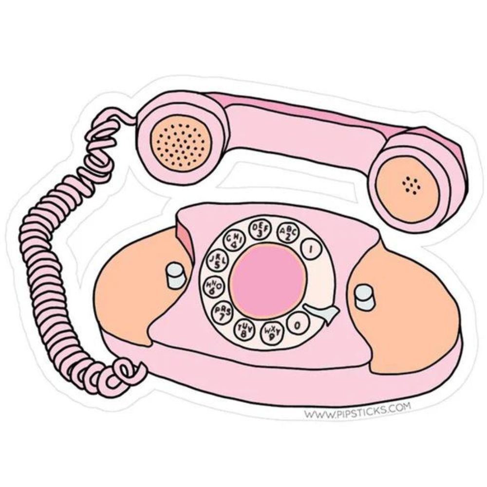 Retro Phone Vinyl Sticker By PipSticks - RetroFestive.ca