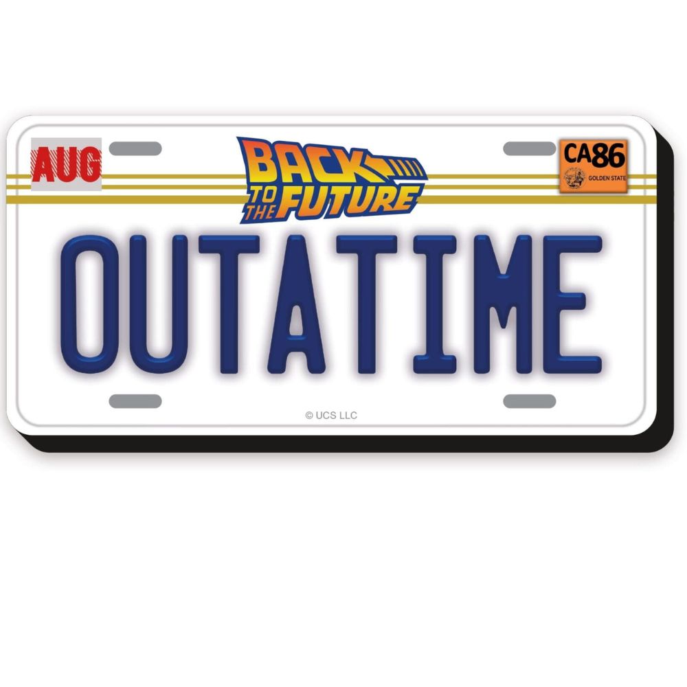 Back to the Future License Plate Funky Chunky Magnet - RetroFestive.ca