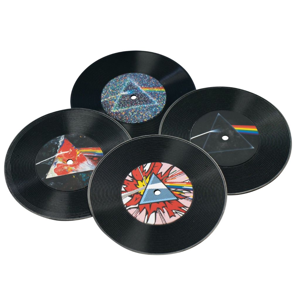 Pink Floyd Vinyl Record Coasters Set - RetroFestive.ca