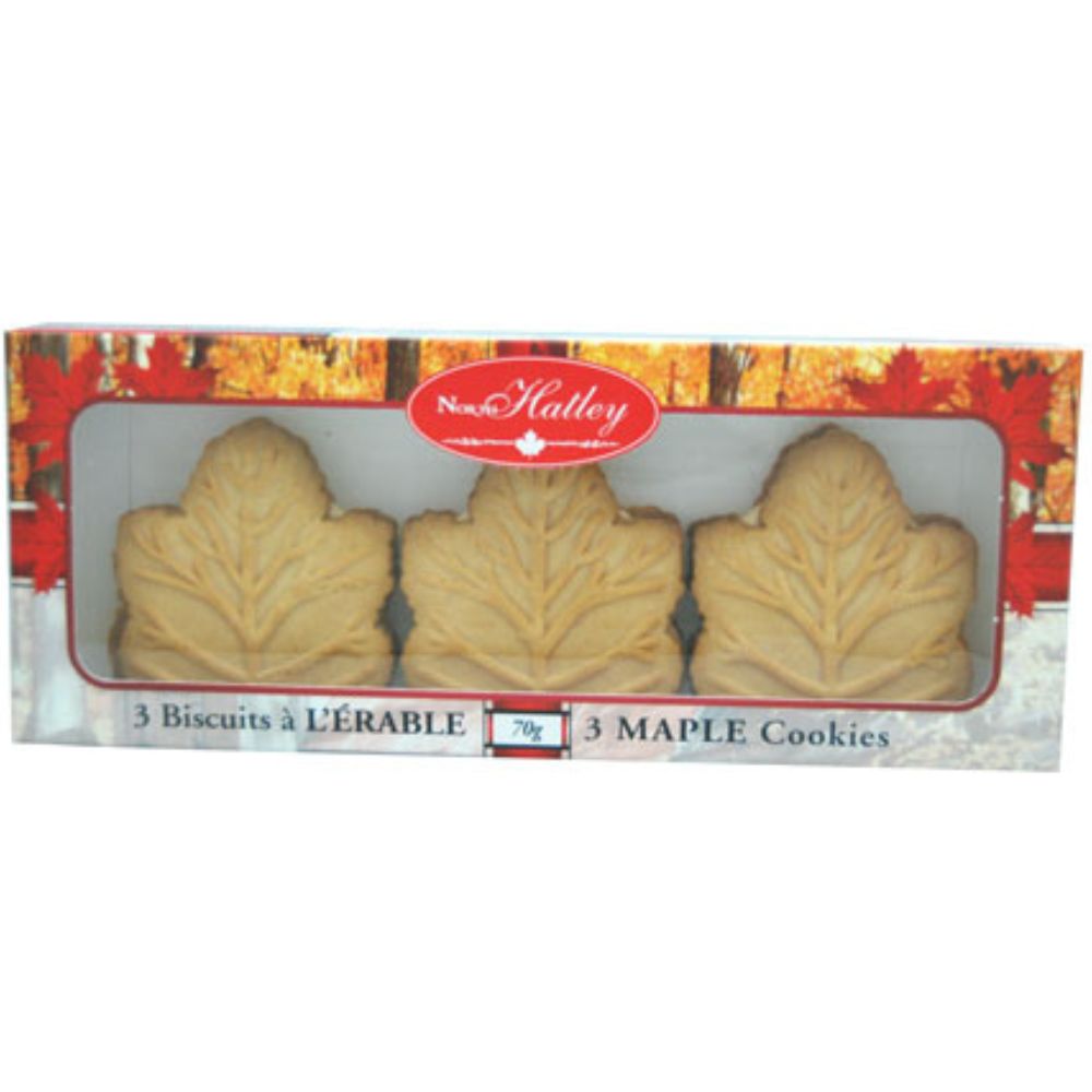 Canadian Maple Leaf Cookies - 3 Piece Box - RetroFestive.ca