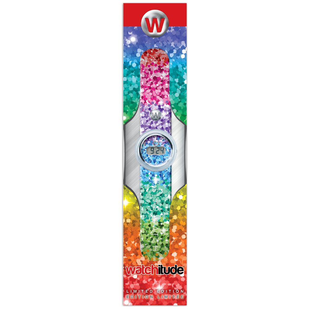 Slap Bracelet Watch by Watchitude - Sassy Sequins - RetroFestive.ca