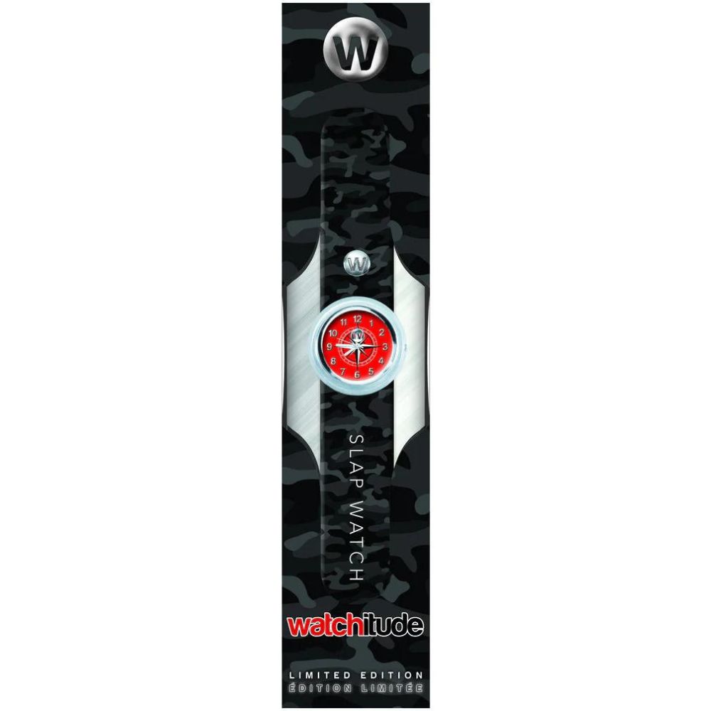 Slap Bracelet Watch by Watchitude - Black Ops - RetroFestive.ca