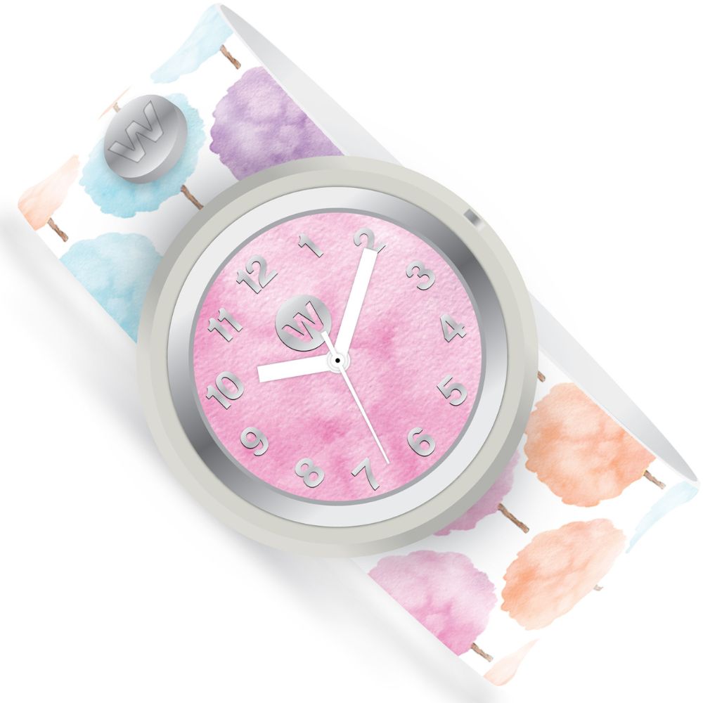 Slap Bracelet Watch by Watchitude - Cotton Candy - RetroFestive.ca