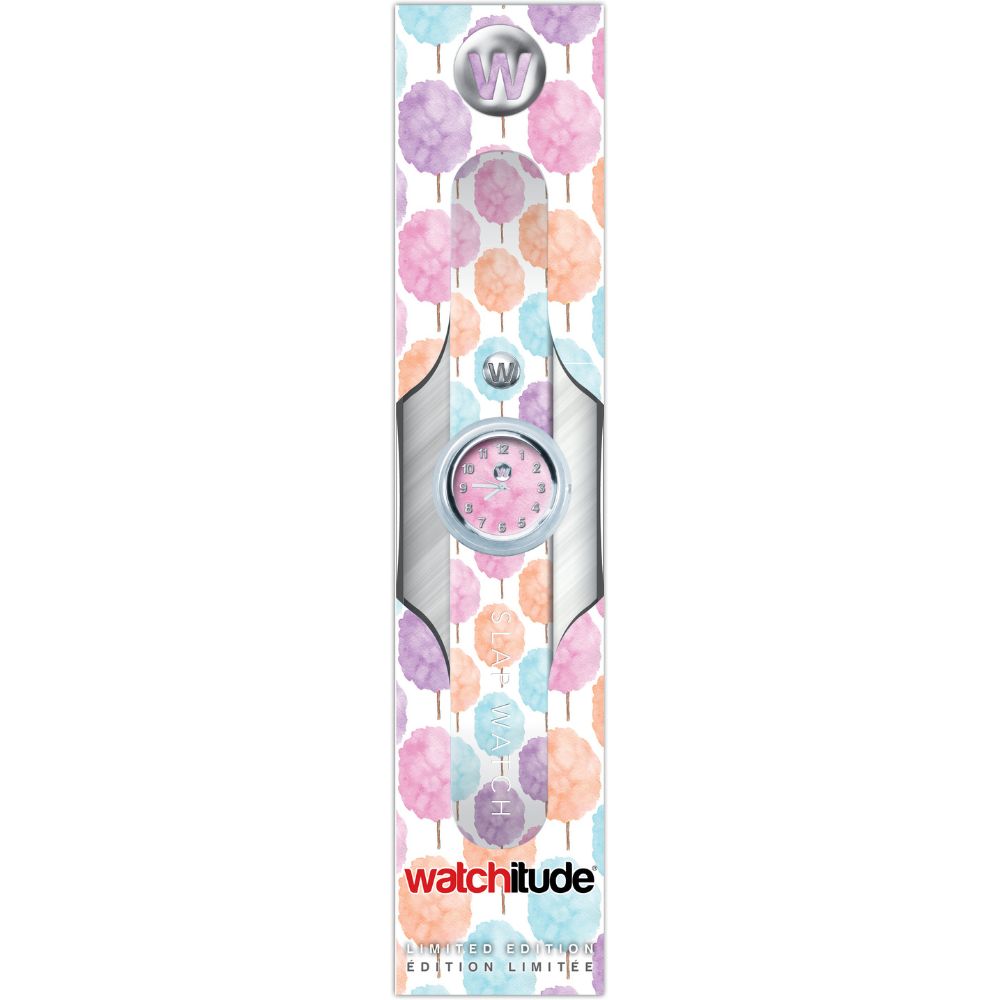 Slap Bracelet Watch by Watchitude - Cotton Candy - RetroFestive.ca