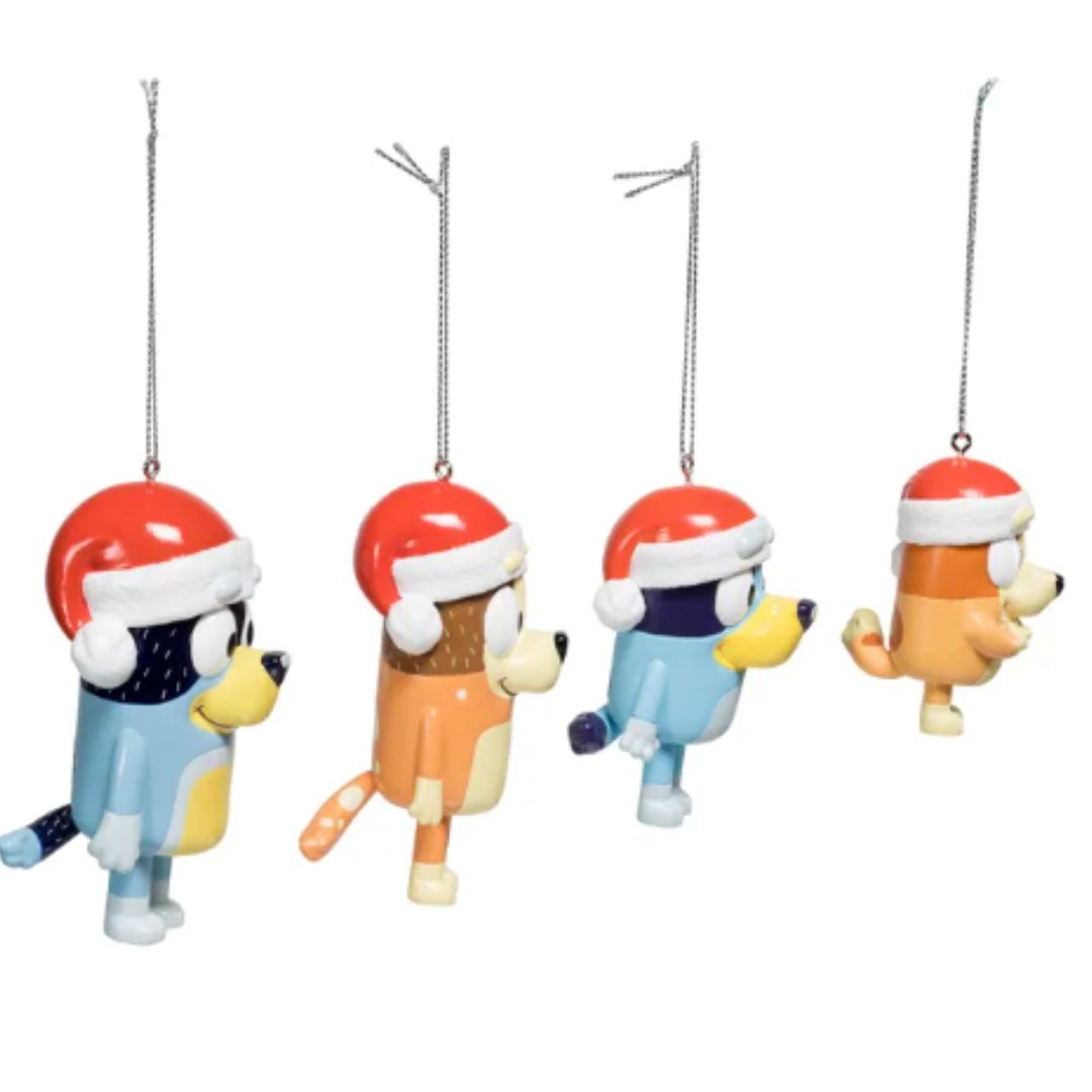 Bluey and Family Blow Mold Ornaments - SET OF 4 - RetroFestive.ca