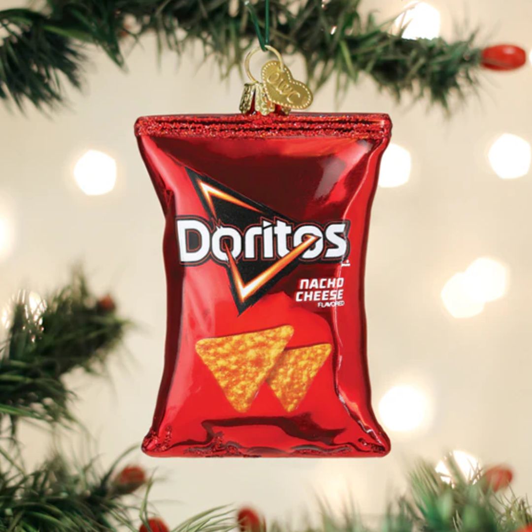 Nacho Cheese Doritos Chips Glass Ornament by Old World Christmas ...