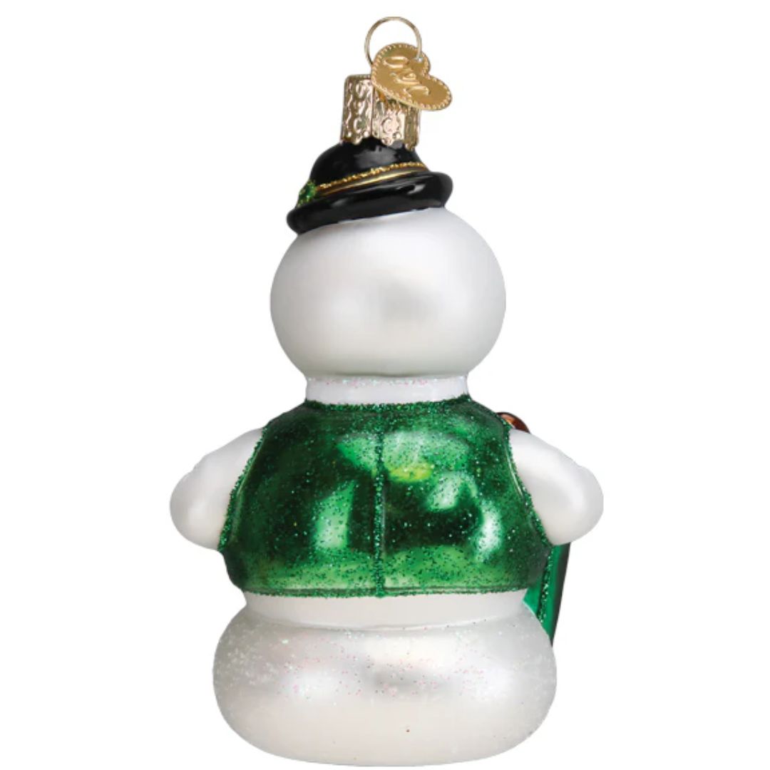 Sam the Snowman Glass Ornament by Old World Christmas - RetroFestive.ca