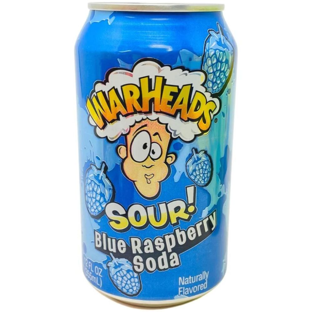 Warheads Sour Soda - Blue Raspberry - RetroFestive.ca