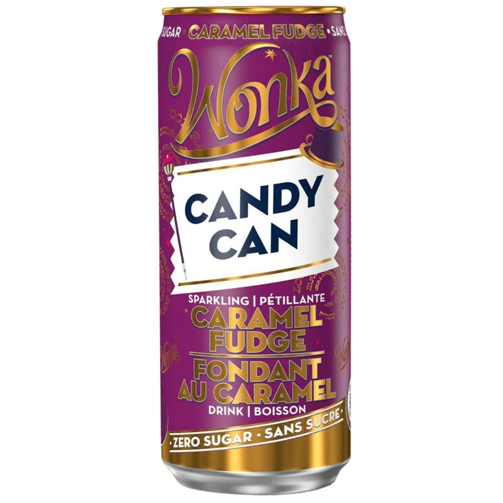 Wonka Caramel Fudge Sparkling Zero Sugar Candy Can - RetroFestive.ca