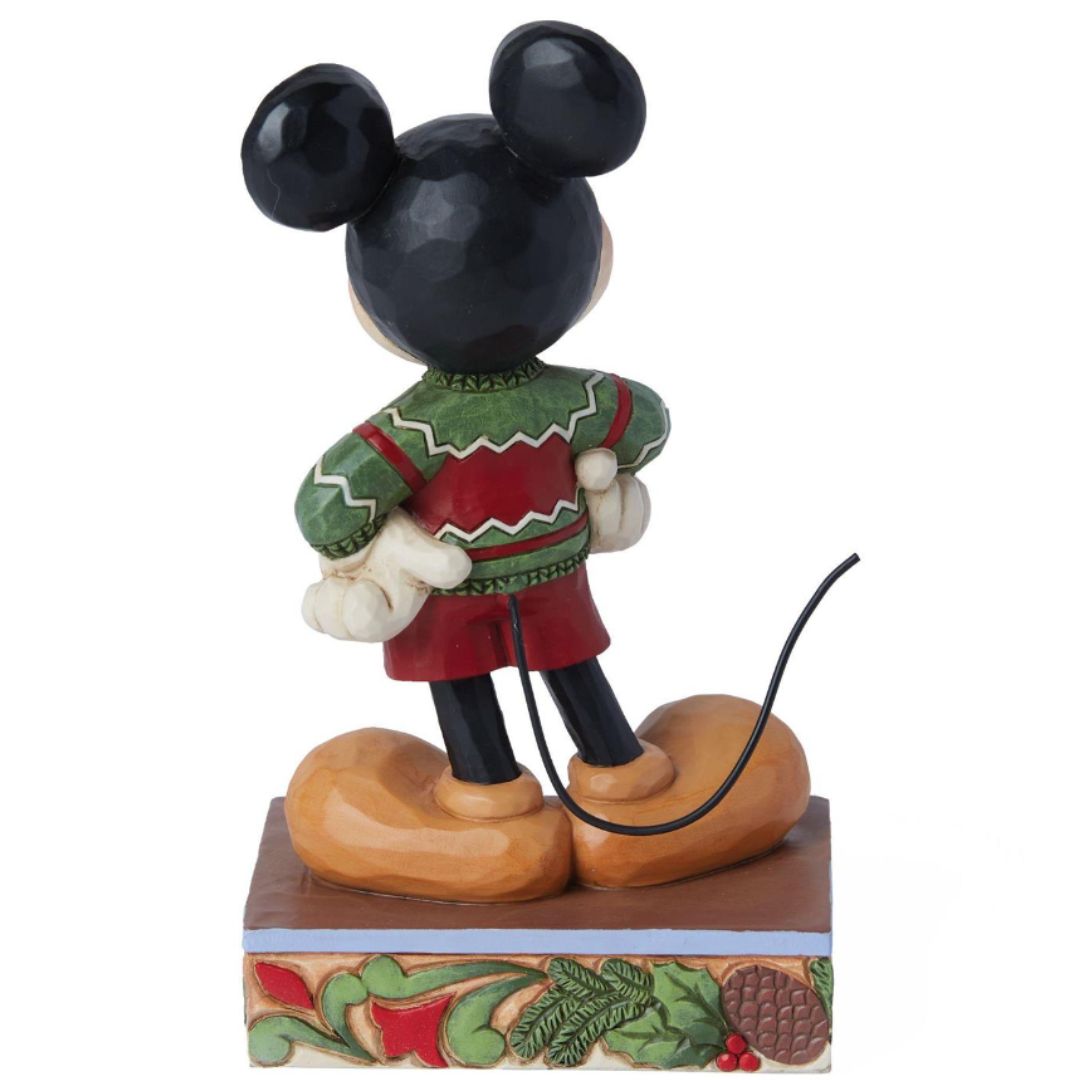 Mickey Mouse in Christmas Sweater Figure by Jim Shore - RetroFestive.ca