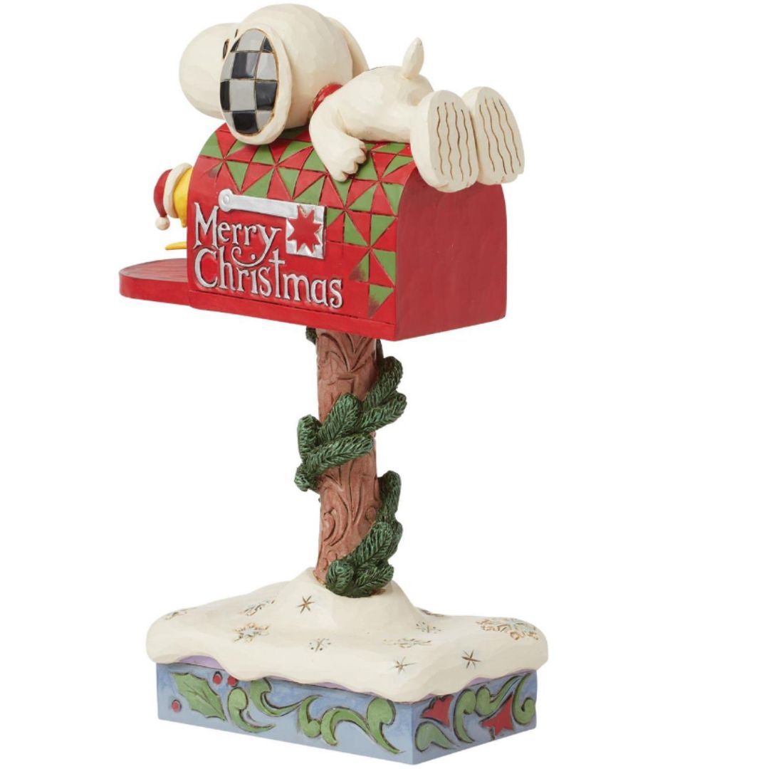 Peanuts Snoopy with Woodstock in Mailbox Figure by Jim Shore ...