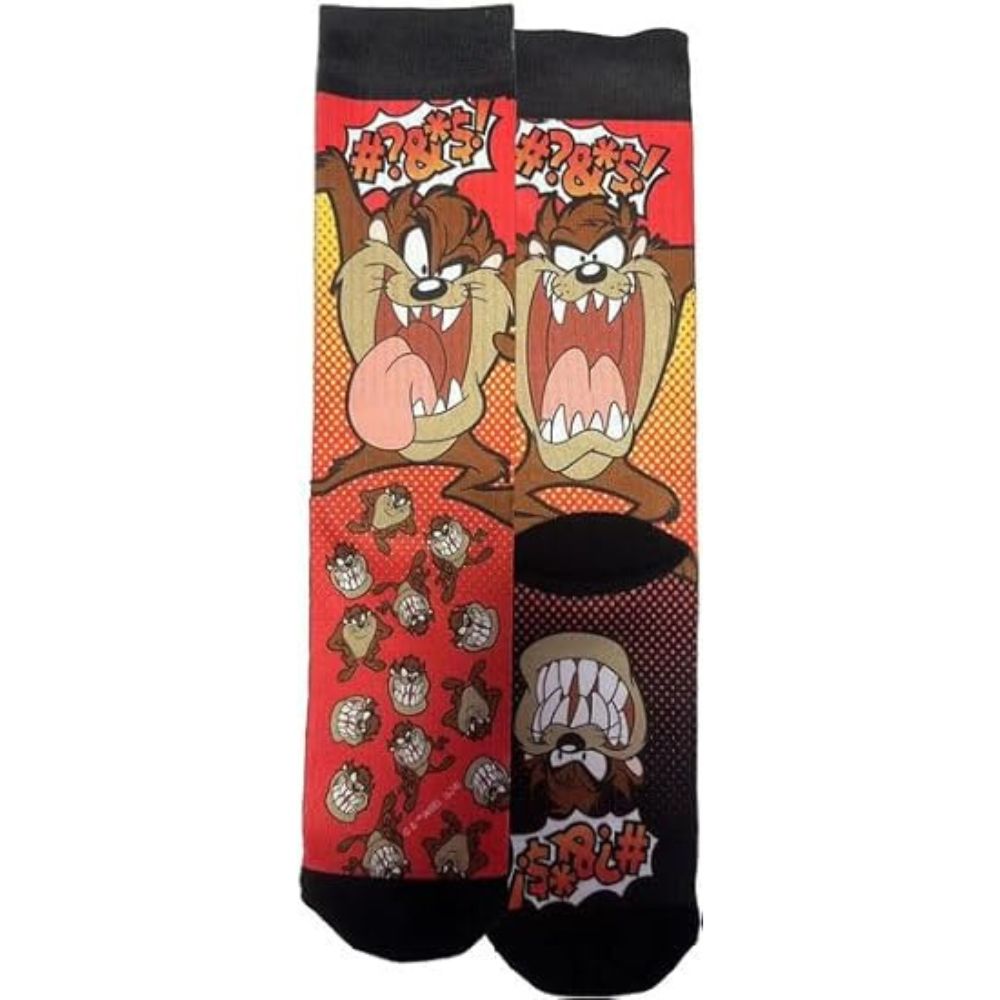 Looney Tunes Taz Crew Socks - RetroFestive.ca
