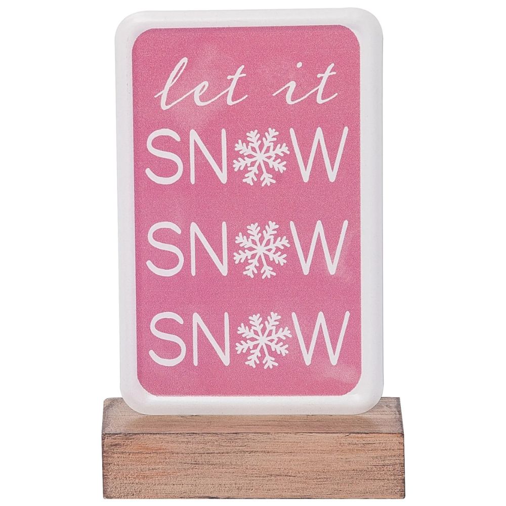 Let It Snow Metal Sign - RetroFestive.ca