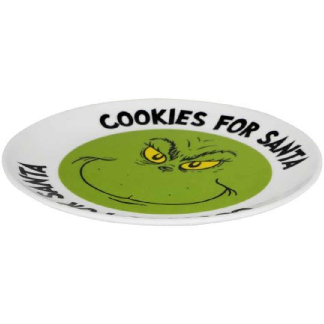 Grinch - Cookies for Santa Melamine Plate - RetroFestive.ca